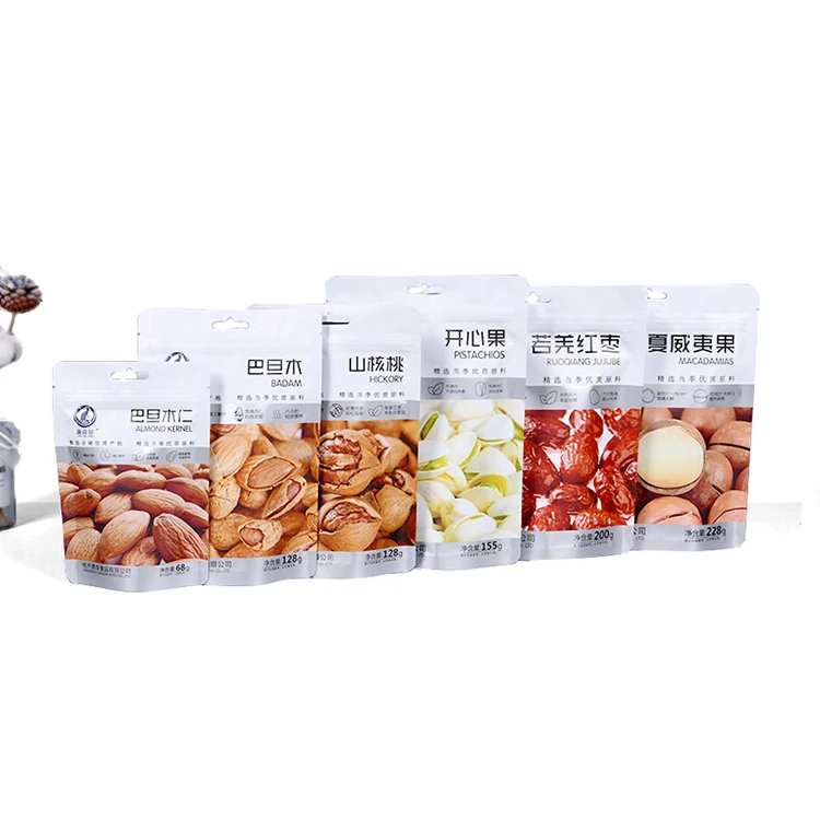 Wholesale Oem Food Packaging Zipper Stand Up Pouch For Nuts Snack - Buy ...