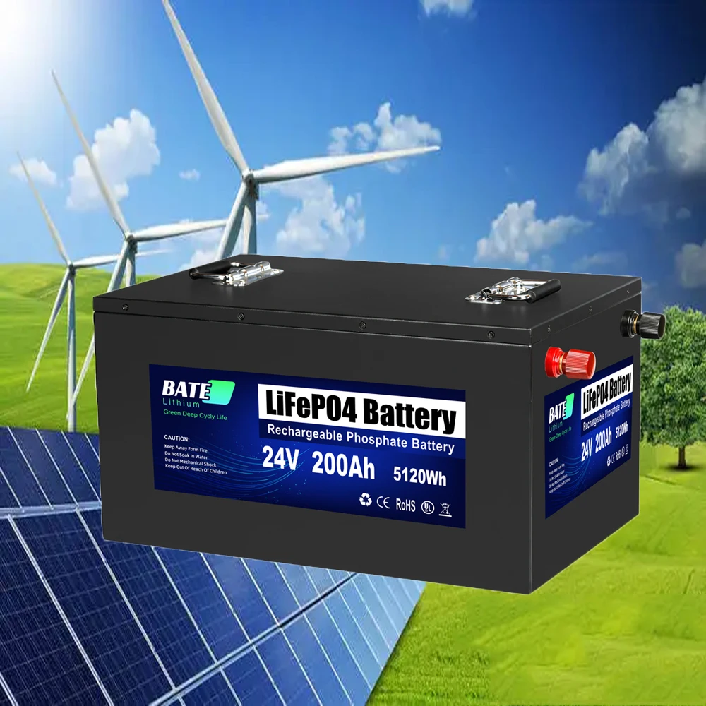 Bat 24v200ah Phosphate Battery Lifepo4 Battery Pack Lifepo4 Bms 24v 8s ...