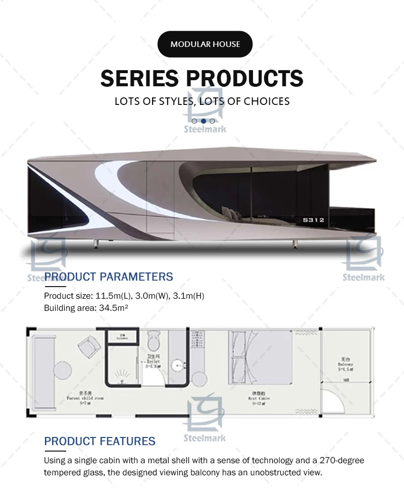 Luxury Mobile Floating Home Prefabricated Boathouse with Bedroom and ...