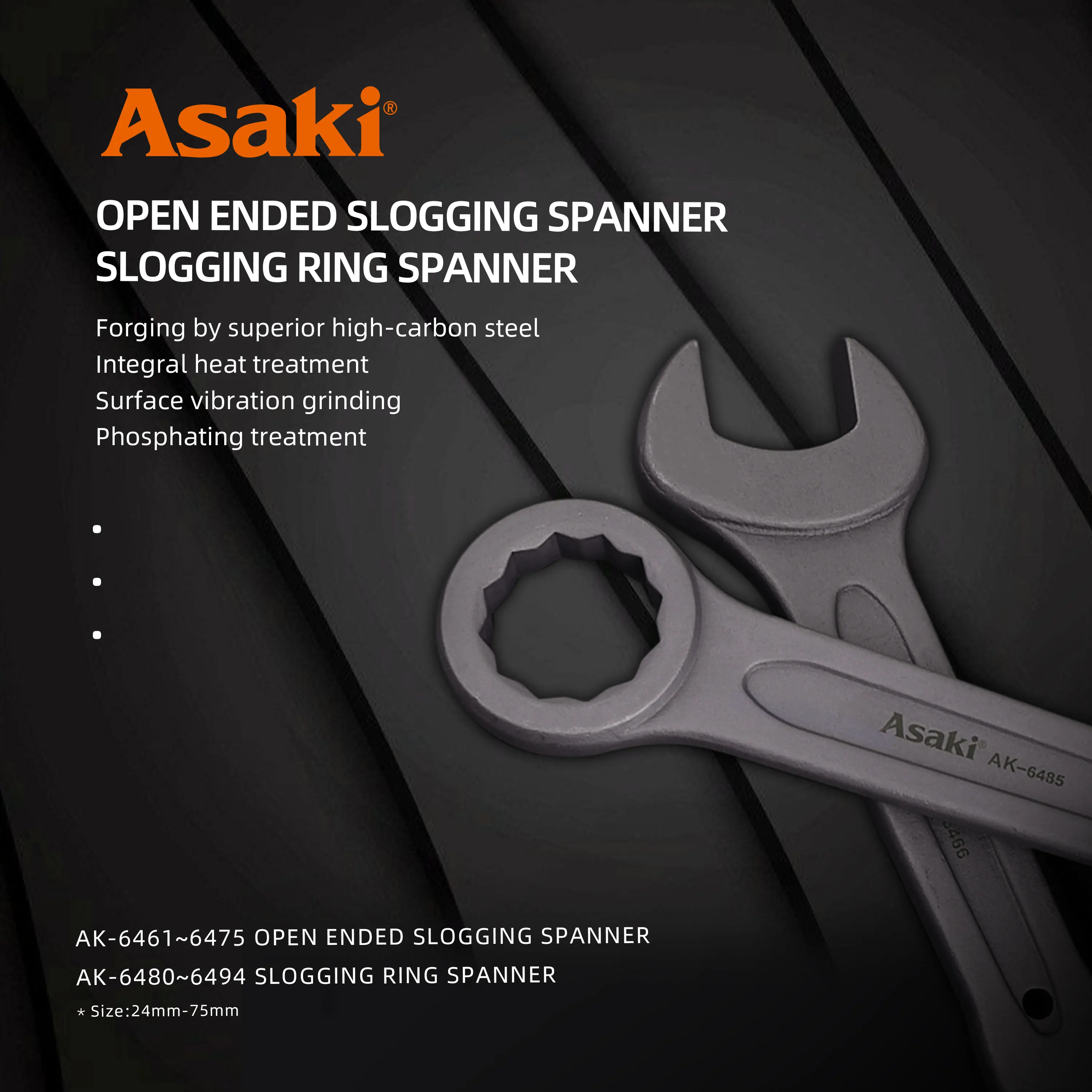 ASAKI Slogging Open End Wrench - Durable & Versatile Tool