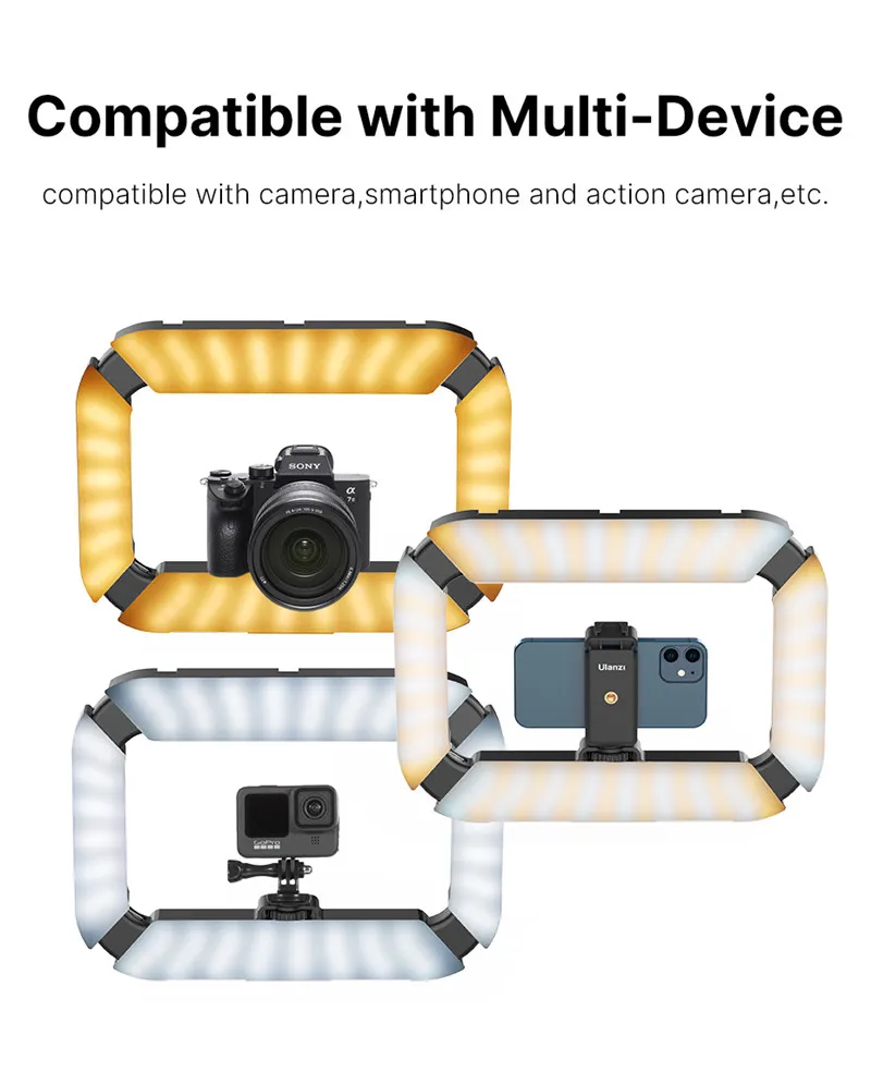 Ulanzi U200 Rechargeable Smartphone Rig for Vertical Shooting LED Ring ...