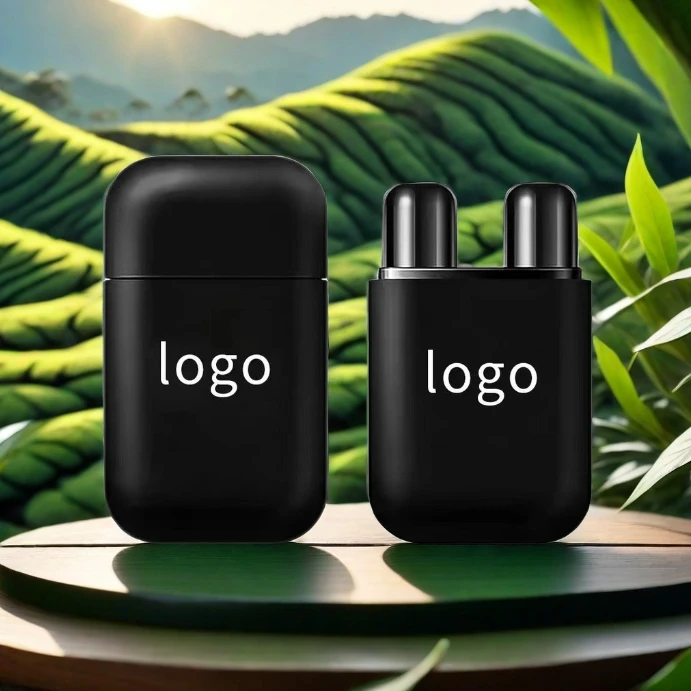 Black White Plastic Double Hole Inhaler - 1.8ml*2 Capacity