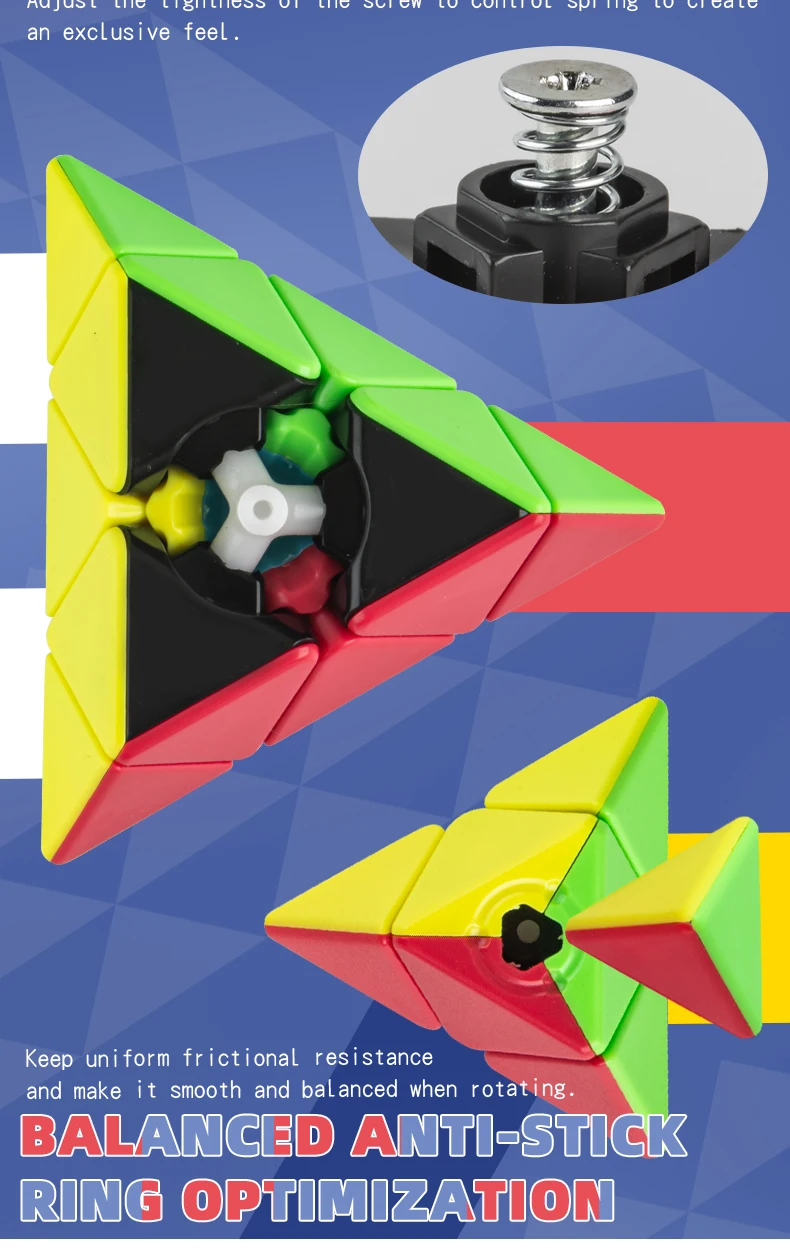 Hot Selling 3x3 Pyraminx Magic Square Cube Smooth SpeedCube Stickerless ...