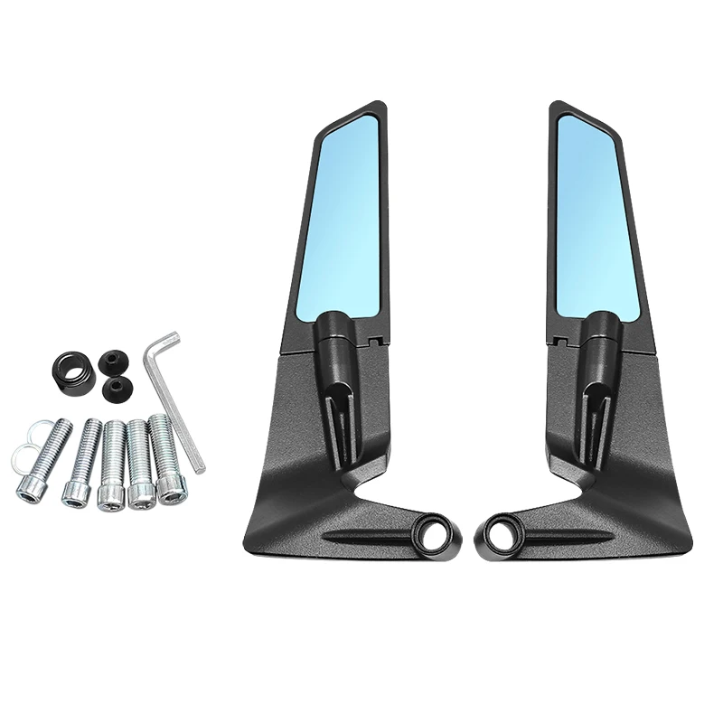 Motorcycle Mirrors Adjustable Rotating Rear View Mirror Stealth Wind ...