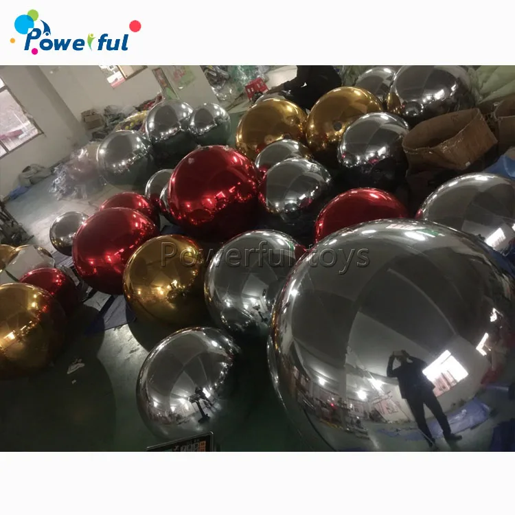 Customized Golden Colorful Mirror Ball Advertising Inflatable Mirror ...