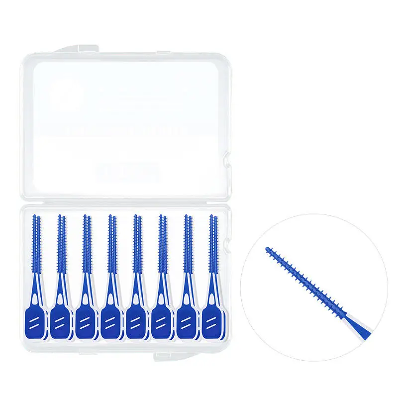 2 In 1 Soft Sticks Deep Clean Interdental Brush Dental Floss Picks ...