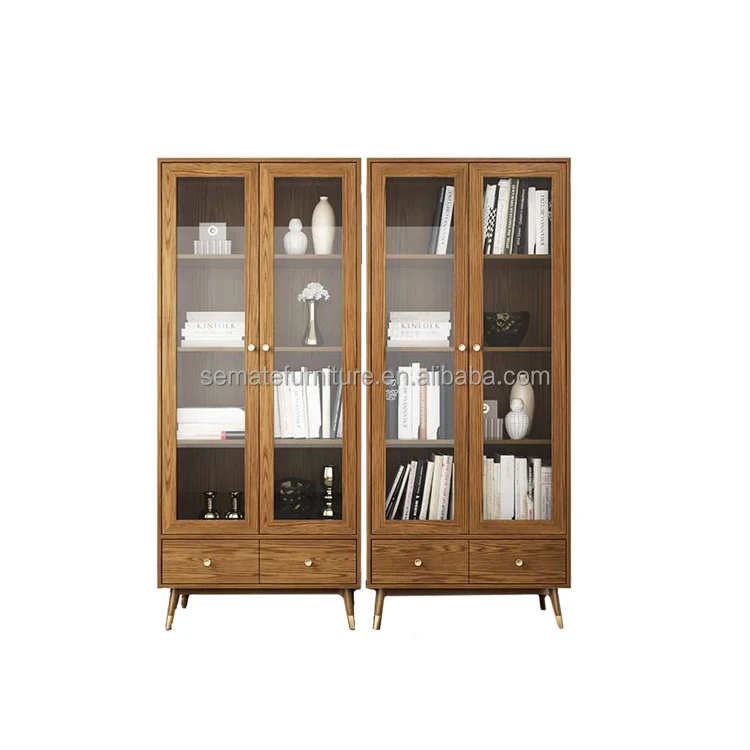 New Design Solid Wood Bookcase Document Filing Cabinet Bookcase Display ...