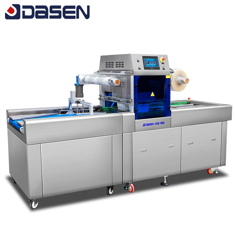 Multi-function Automatic Continuous Modified Atmosphere Packaging Machine Industrial Tray ...