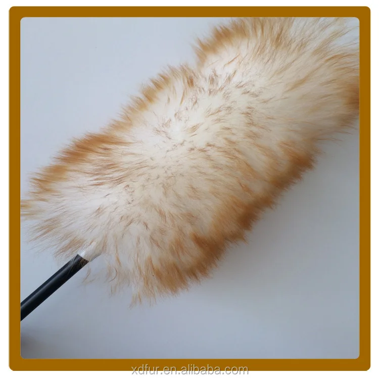 42 Inches Lambswool Duster Telescoping Plastic Handle Real Sheepskin ...
