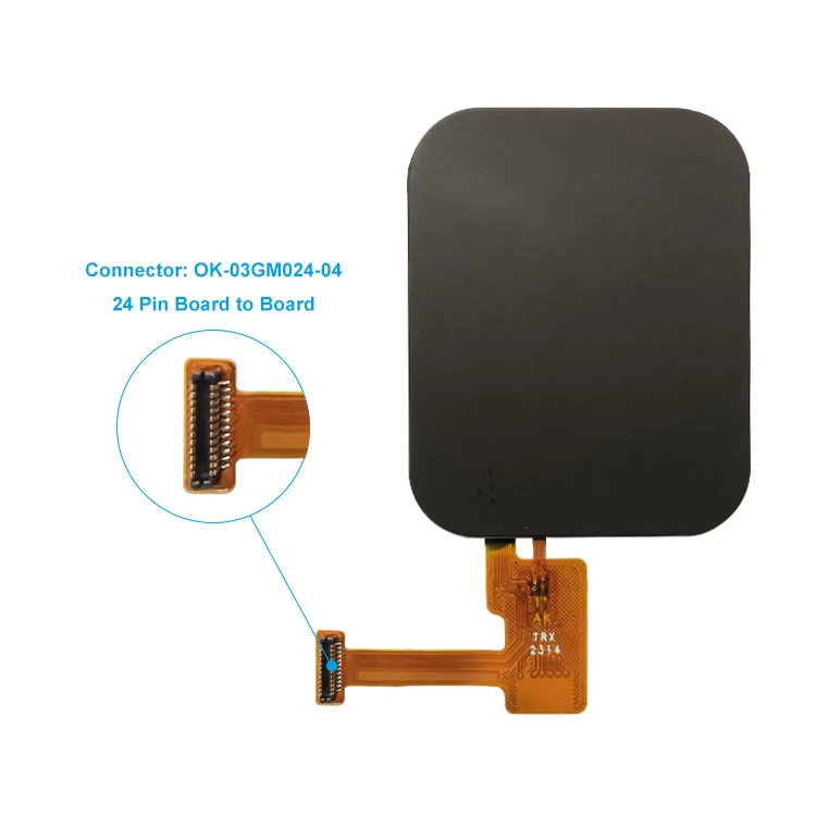 1.96inch 320x386 QSPI TFT LCD Display for Smart Wearables