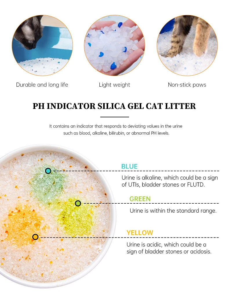 Health Care Monitoring Indicator Crystal Cat Litter Highly Absorbent ...