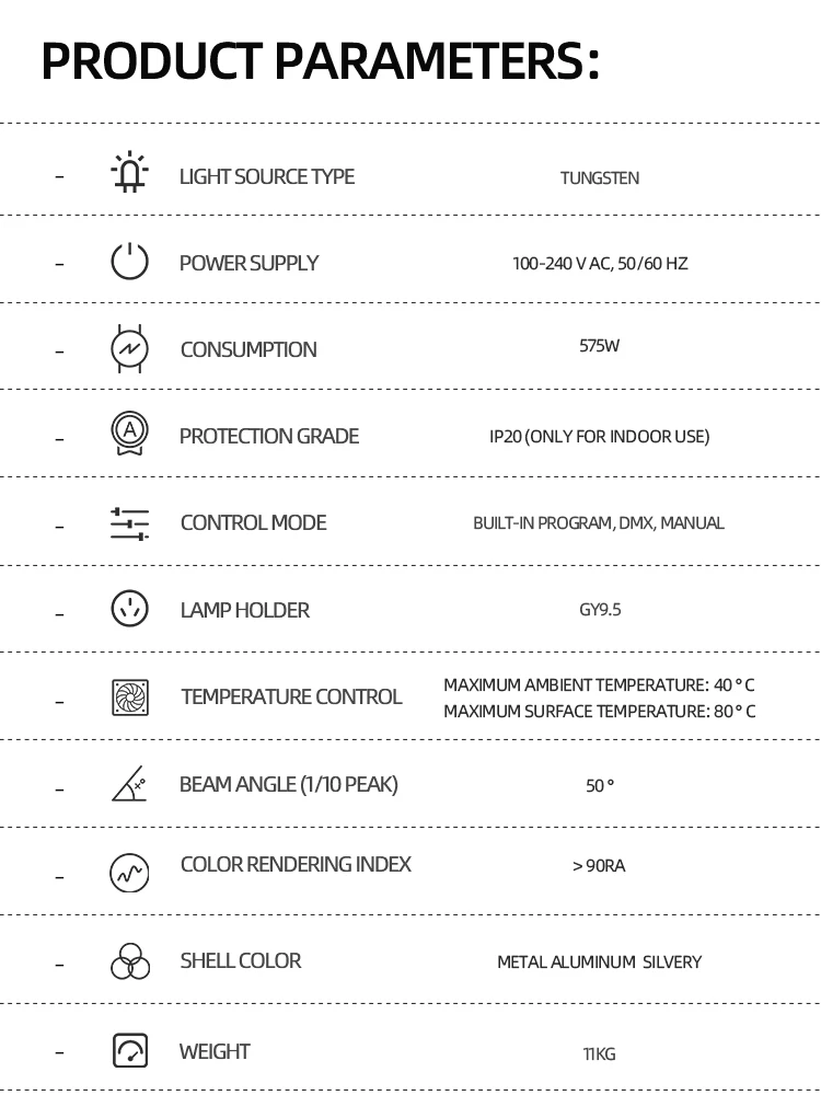 Professional Stage Decoration Light 750w Halogen 27leds Wedding Light ...