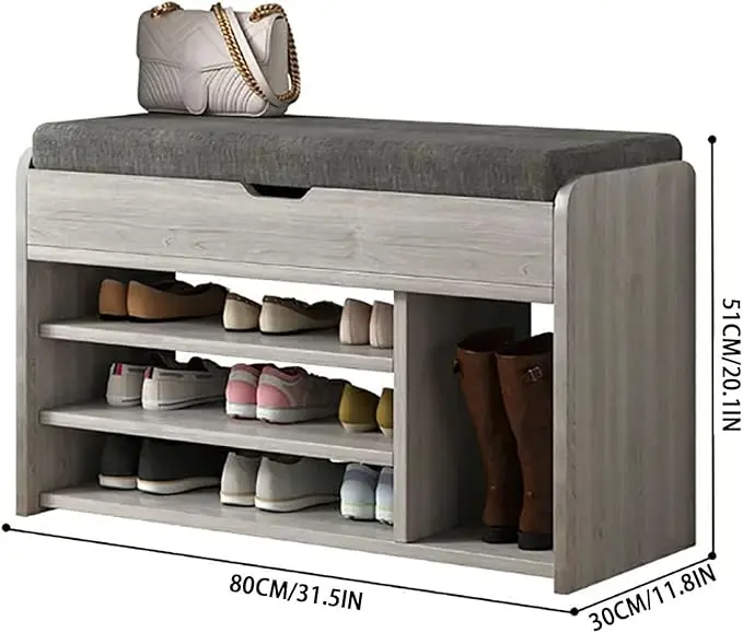 MAYHOME Furniture modern white vertical shoe rack storage rack, mini ...