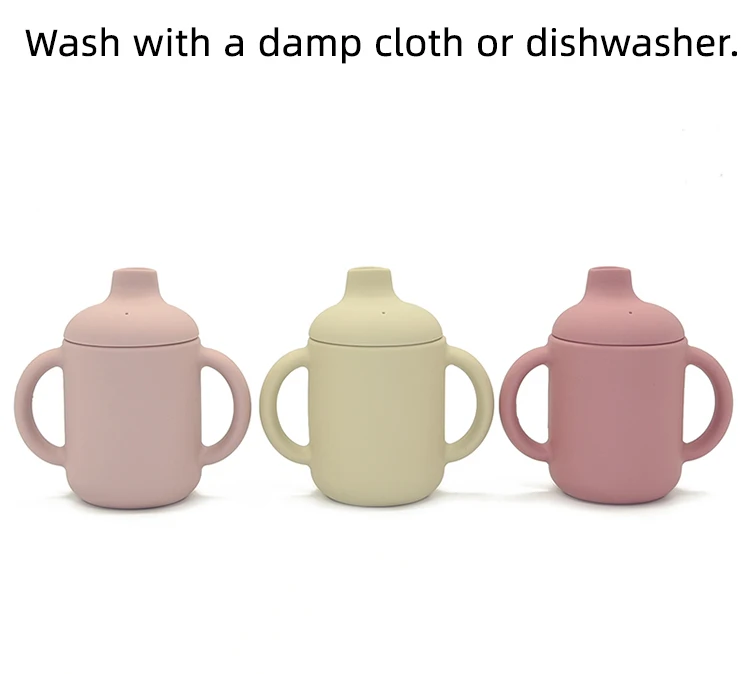 Custom BPA Free New Silicone Baby Cups Children Toddler Sippy Cups Baby ...