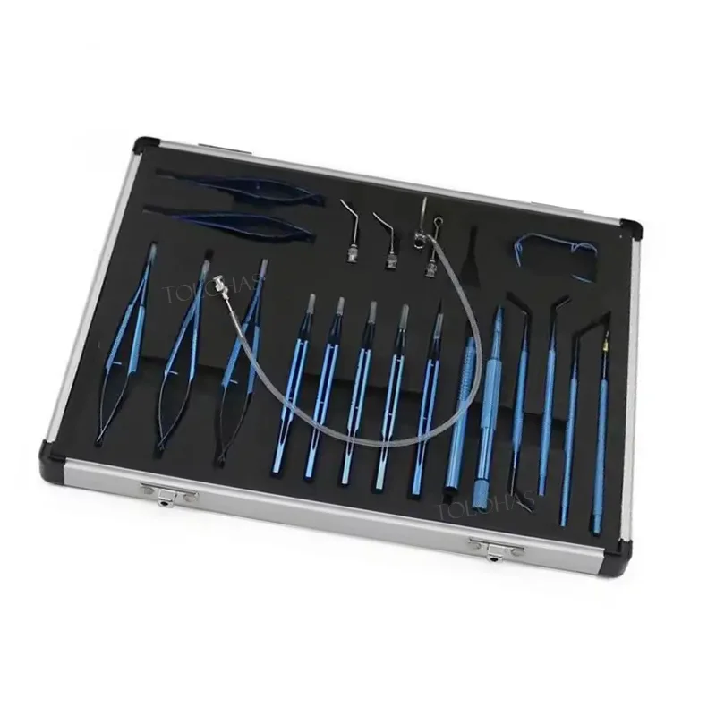 LHVCSS 21 Pieces Titanium Alloy Ophthalmic Surgery Kit