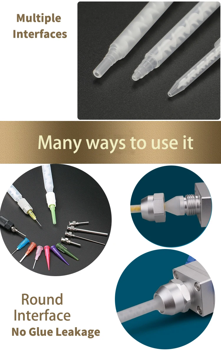 Mc Series Epoxy Plastic Static Mixer Tips Two-component Adhesive Static ...