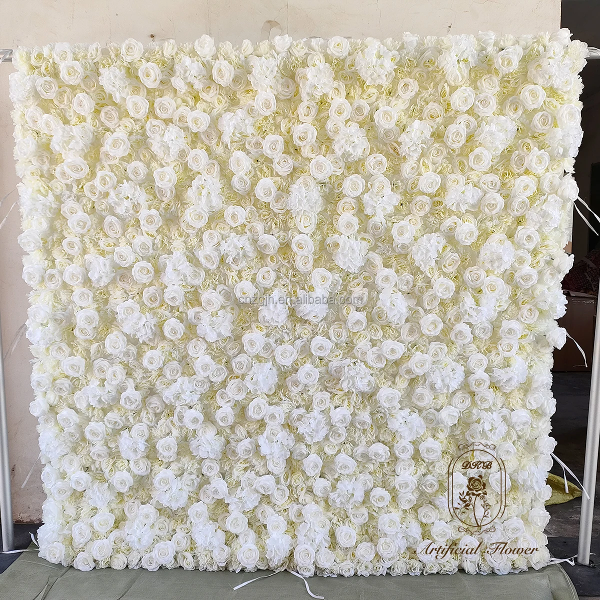 Luxury Wedding Wall Decorations pink Silk Rose Real Touch 8ft X 8ft ...