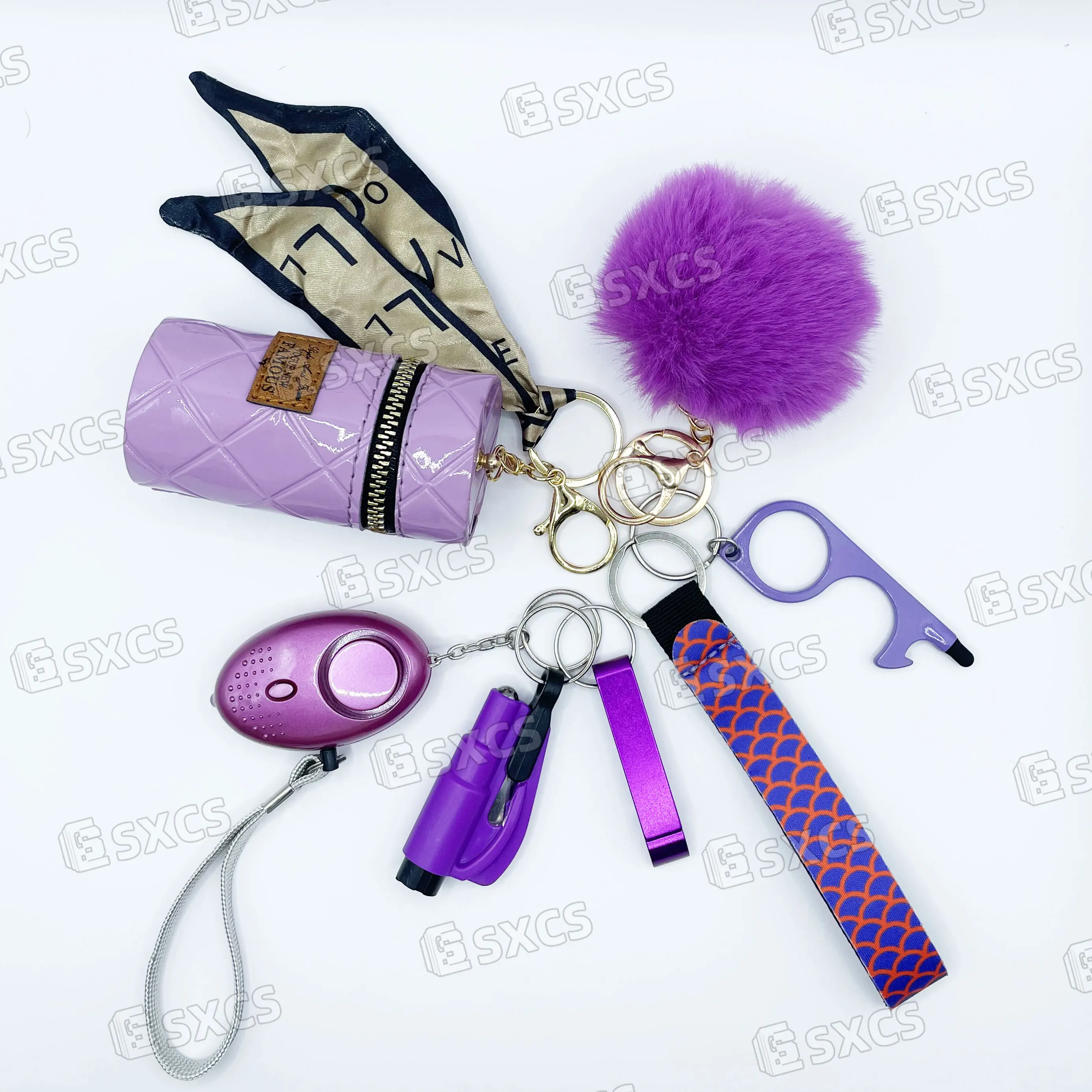 Wholesale Keychain Rubber Self Defense Key Chains For Women Plush ...