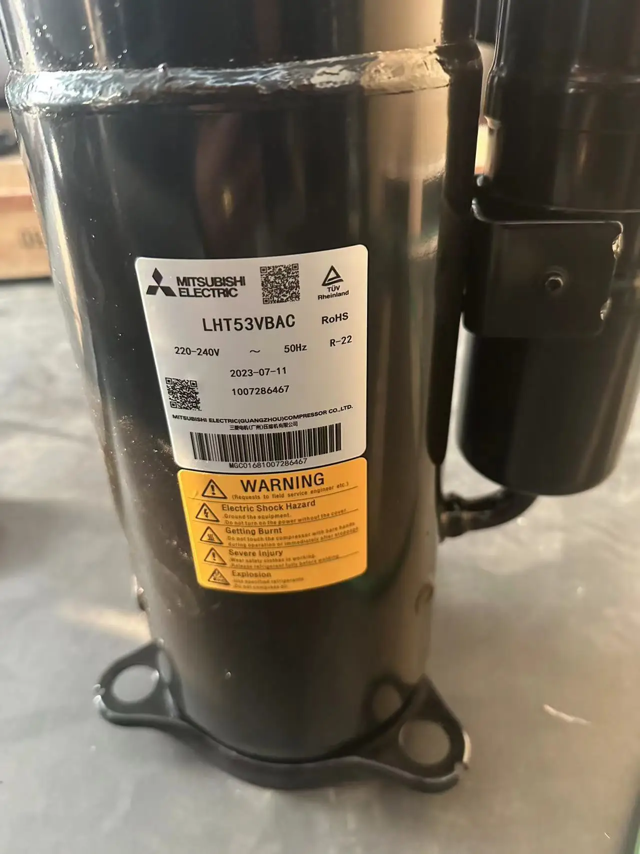 Mitsubishi LHT53VBAC 32000BTU Rotary Compressor for HVAC