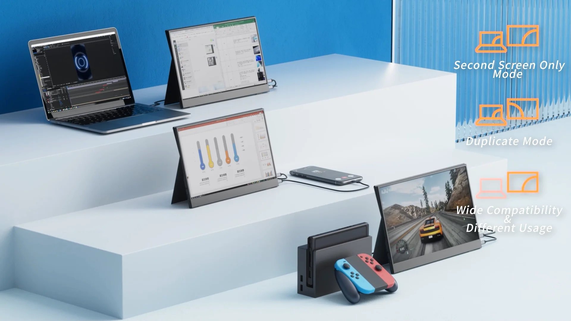 Iproda Ips Fhd Hdmi 14" 15.6" Travel Mini Portable Screen Monitor For ...