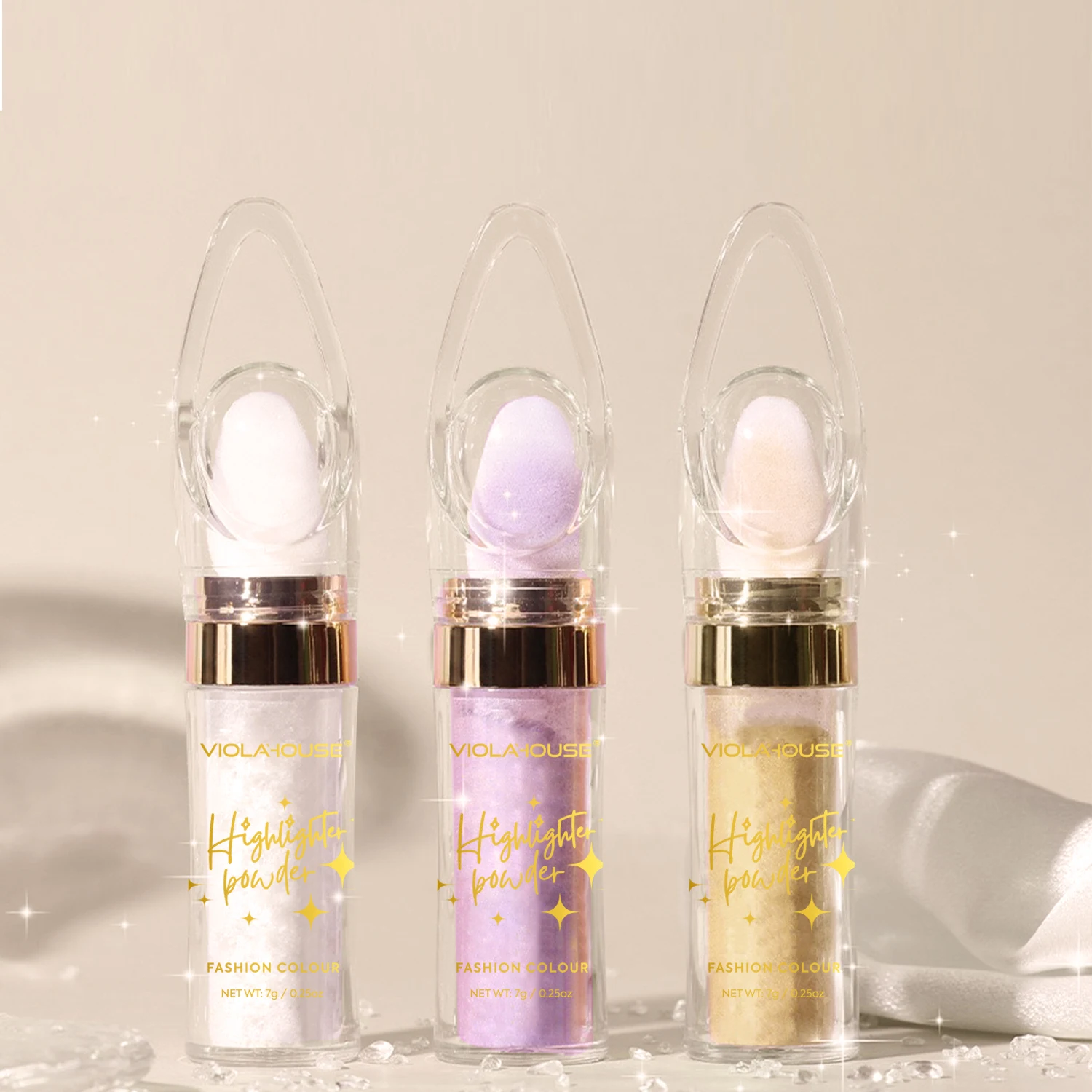 VIOLAHOUSE Highlighter Powder - Long-Lasting Shimmer Makeup