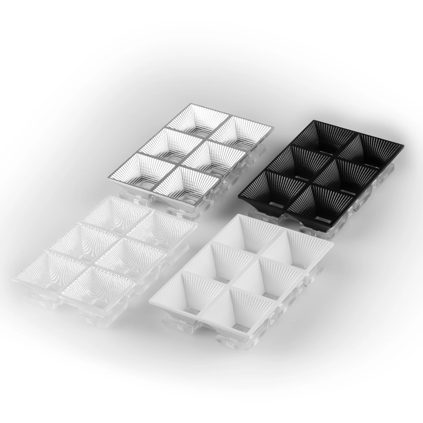 LED Optics Multi-lens arrays 2X3 for panel light 85 degree anti-glare ...