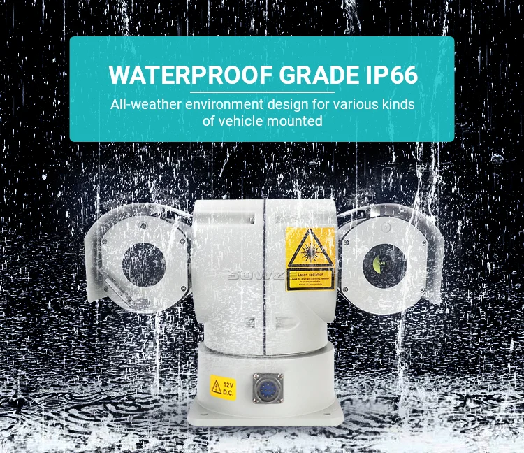 Car Mounted Long Range Day and Night Vision PTZ IP Laser Camera ...