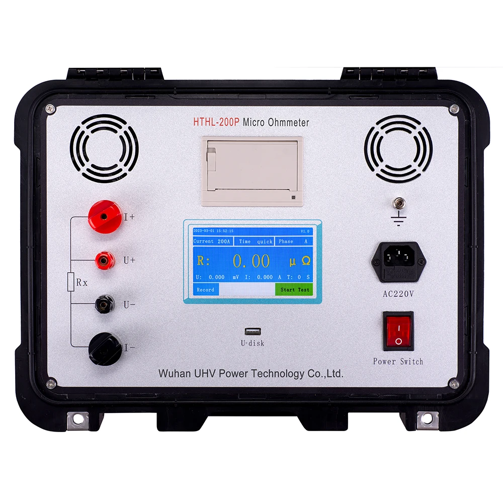 UHV-H200P 200A Loop Resistance Test Kit Contact Resistance Tester ...