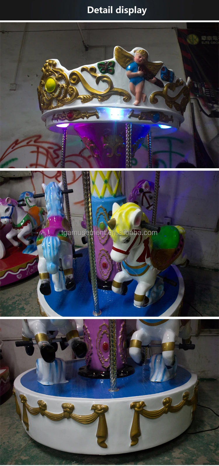 Arcade Coin Operated MP5 Kiddie Rides Merry Go Round Children Game ...