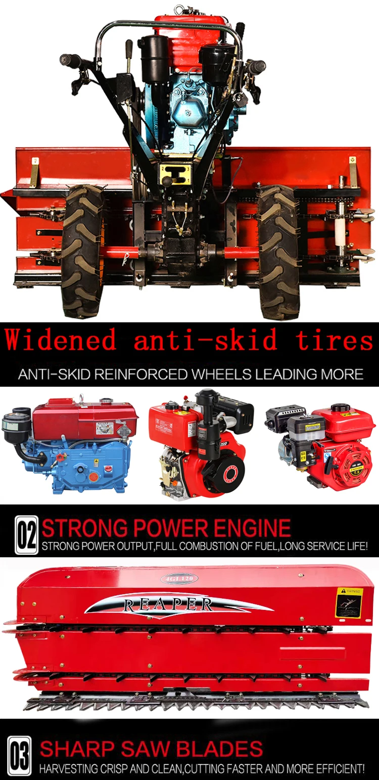 Mini Tractor Front Link Maize Combine Corn Harvester Diesel Engine Hand ...