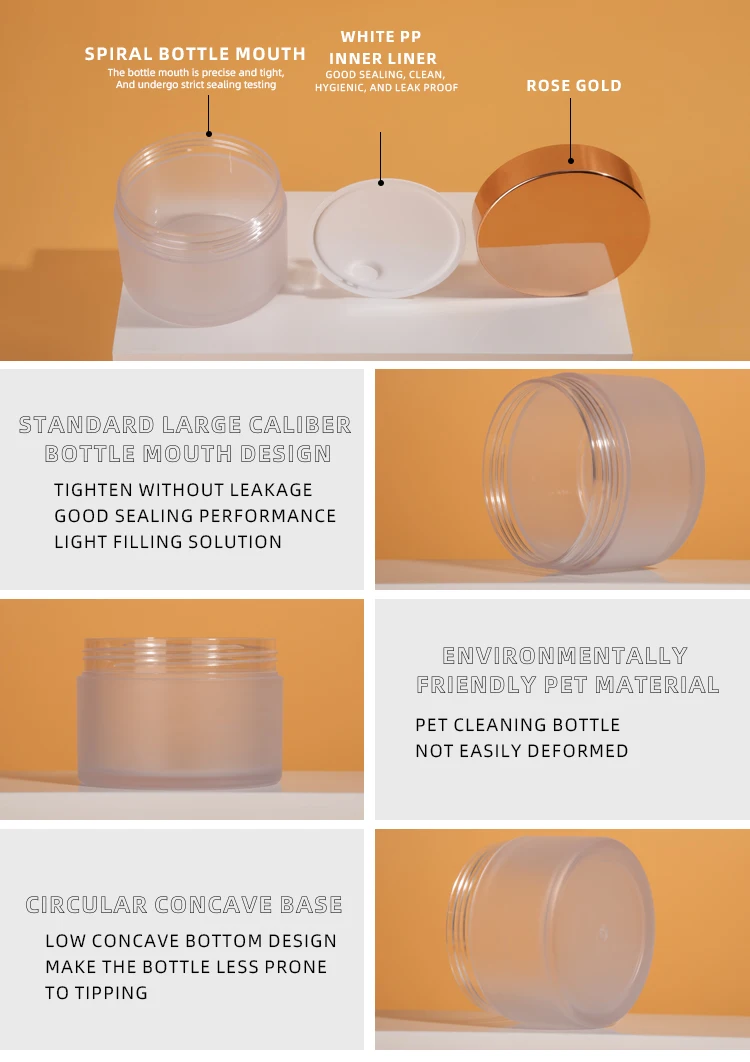 Acrylic Powder Container PETG - Luxurious Cosmetic Jars