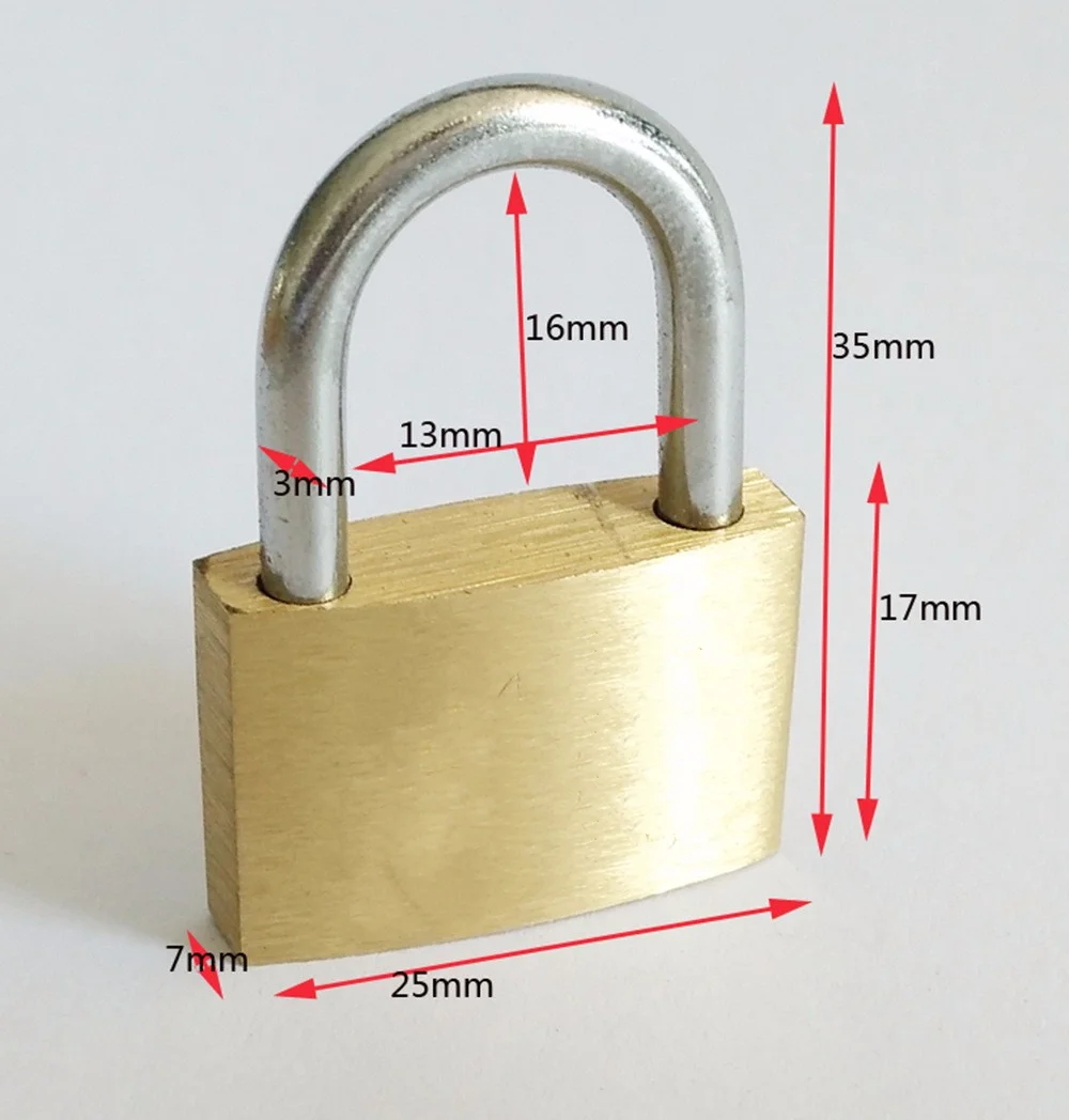 Brass Padlock 25mm - Durable and Secure Luggage Lock