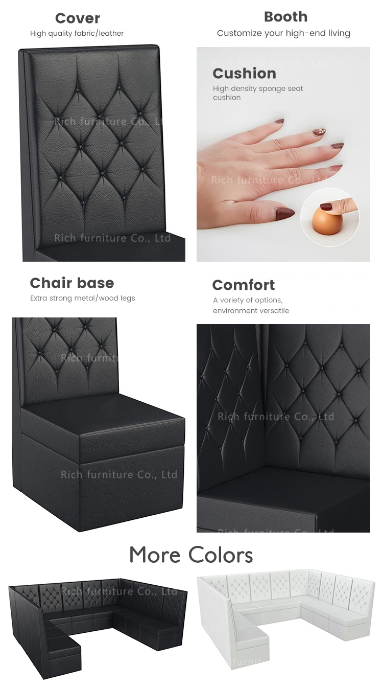 Club Sofa Booth Designer High Back Deep Seated Luxury Sofa U Shape ...