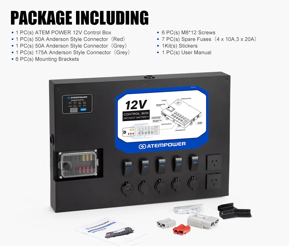 Atem Power 4x4 Auto Electrics Power Control Box 12v Equipment Control ...