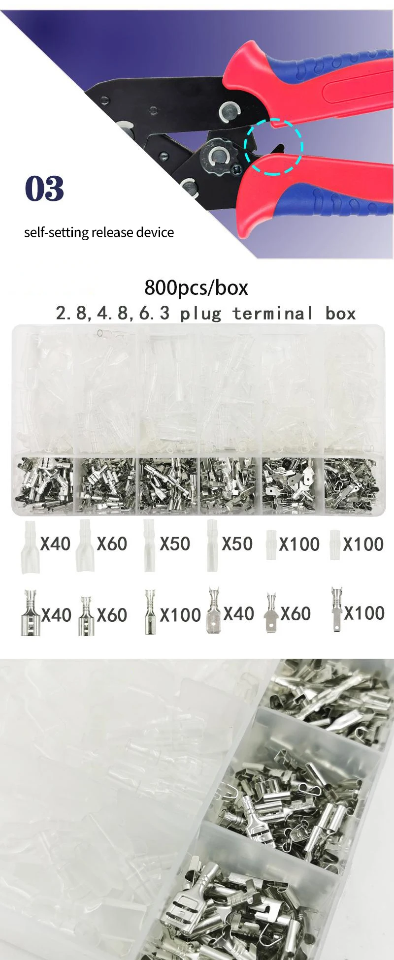 Ratchet Type Spring Crimping Pliers Spring Terminal Suitable for ...