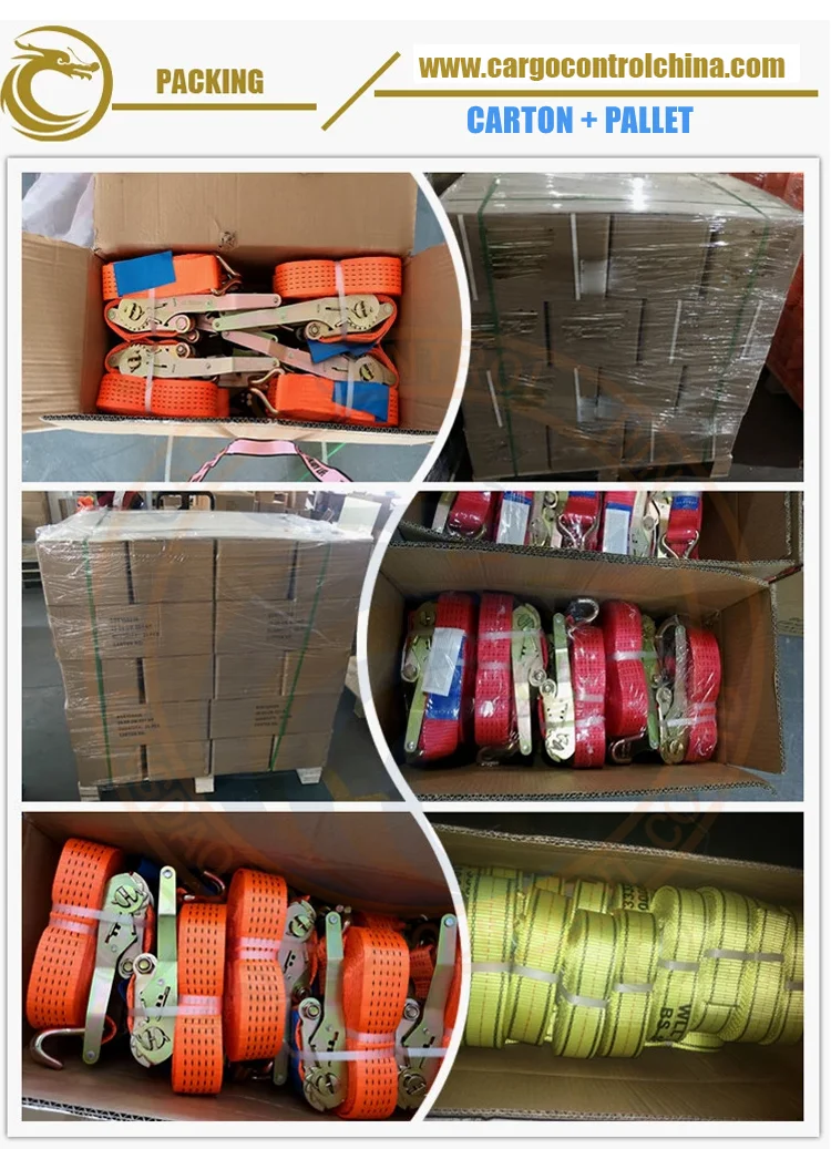 2" Car Lashing Ratchet Tie Down Straps with Rubber Protectors Heavy ...