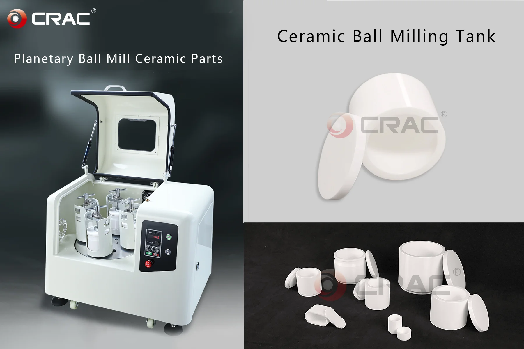 Zirconia Ceramic Ball Milling Jars 25ml-3000ml for Battery Powder ...