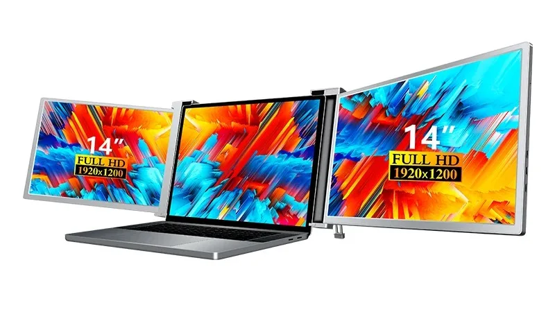 Oem Triple Laptop Screen Extender Dual 14 15 Inch 1080p Lcd Monitors ...