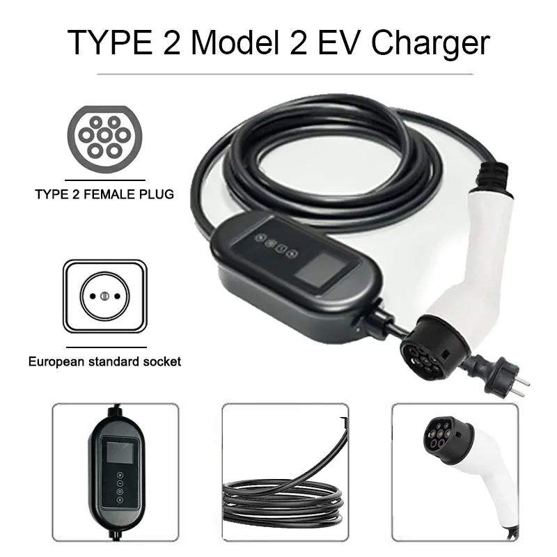 Electric Car CCS2 Cable Home EV Charger - 16A USA Standard
