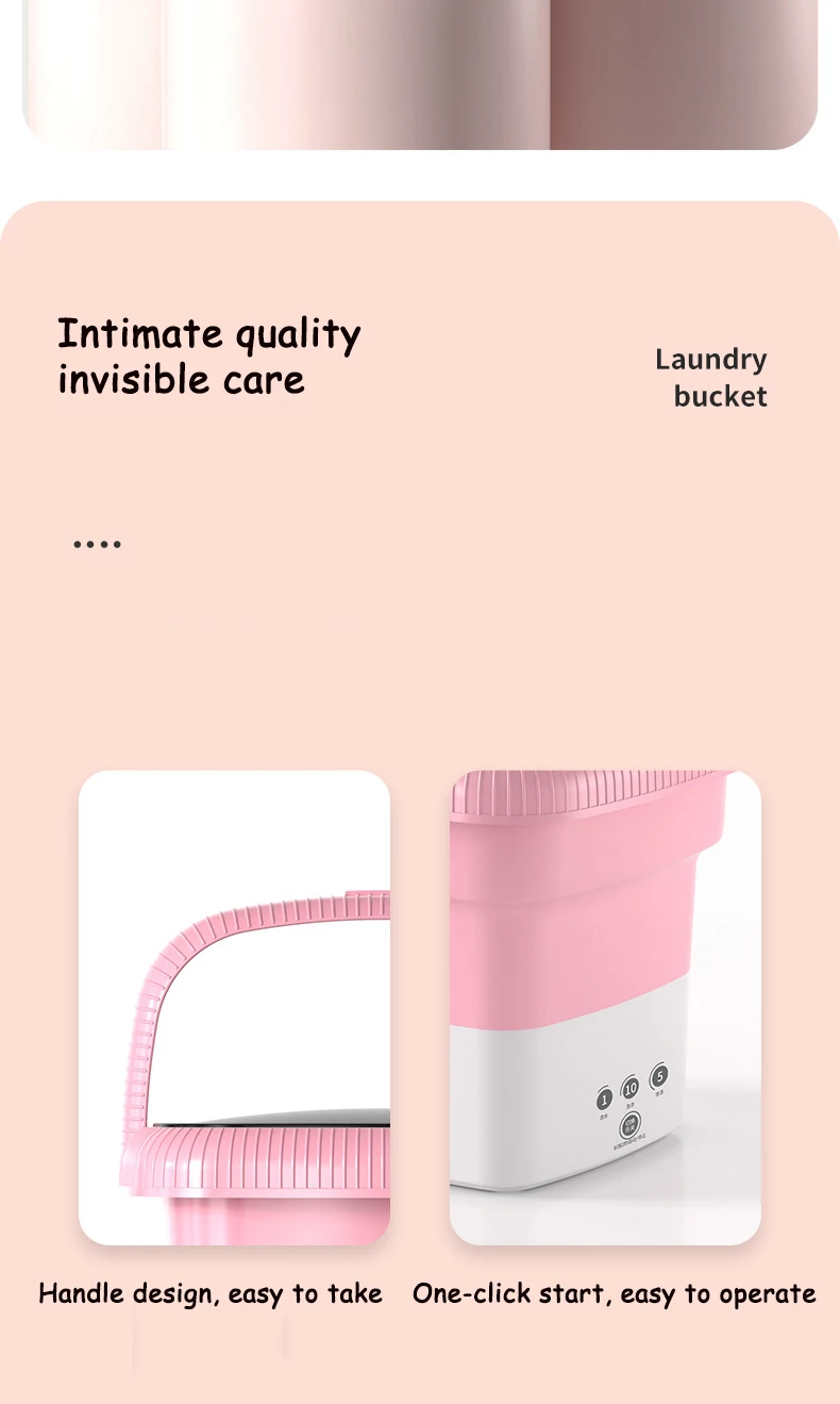 Mini Portable Folding Washing Machine Elution One Dormitory Rental Room ...