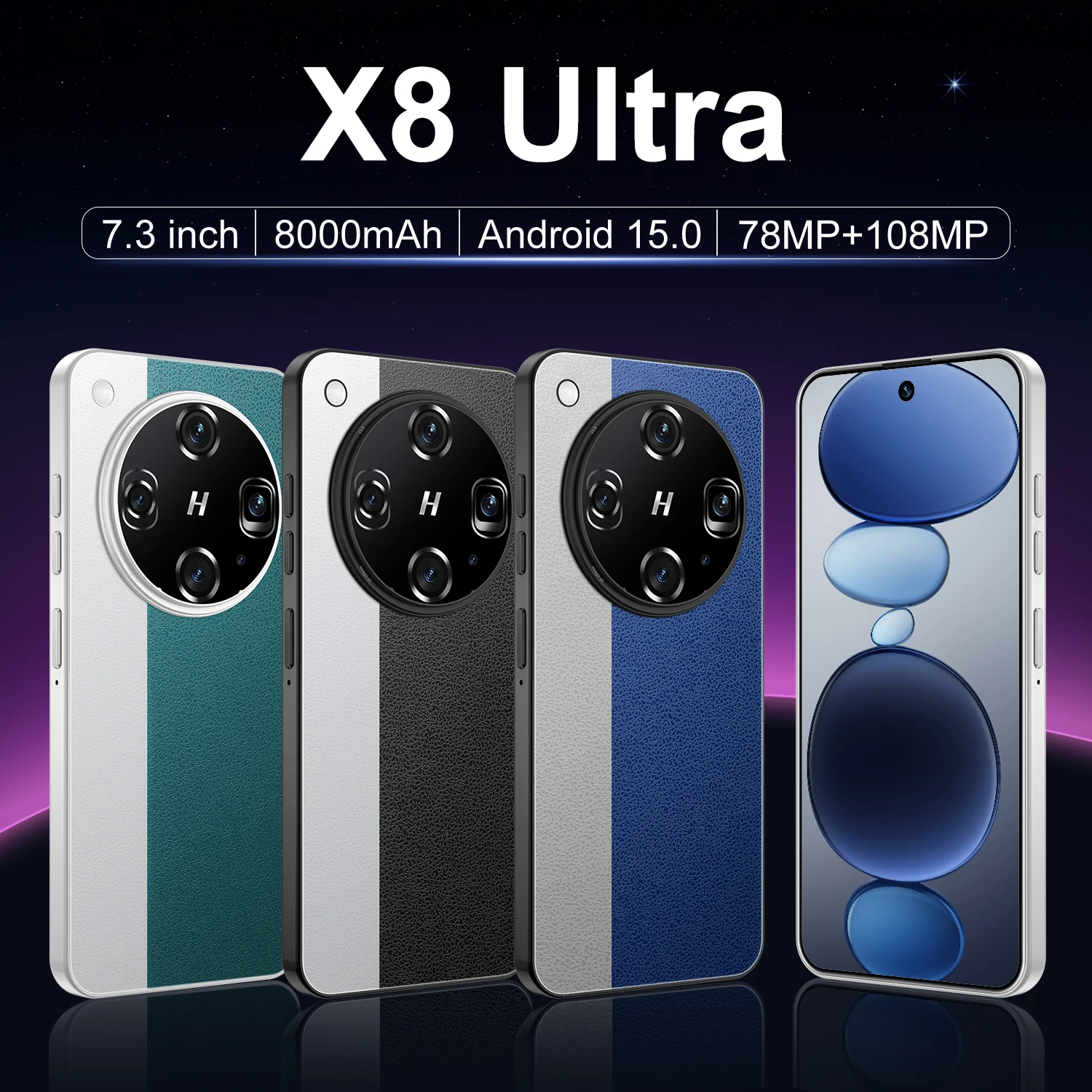 X8 Ultra Deca Core CPU Dual SIM Card 5G Smart Mobile Phone With 7.3 ...