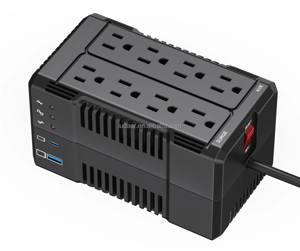 Mexico 1000VA 2000VA Regulador De Voltaje Surge Protection AVR 8 Outlet ...