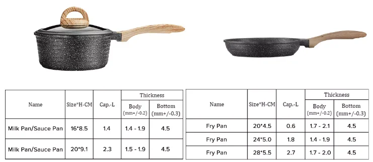 Oem 10pcs Cast Aluminum Cooking Pots And Frying Pans With Induction ...