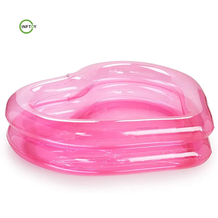 Custom large inflatable luxury transparent pink heart-shaped children's ...