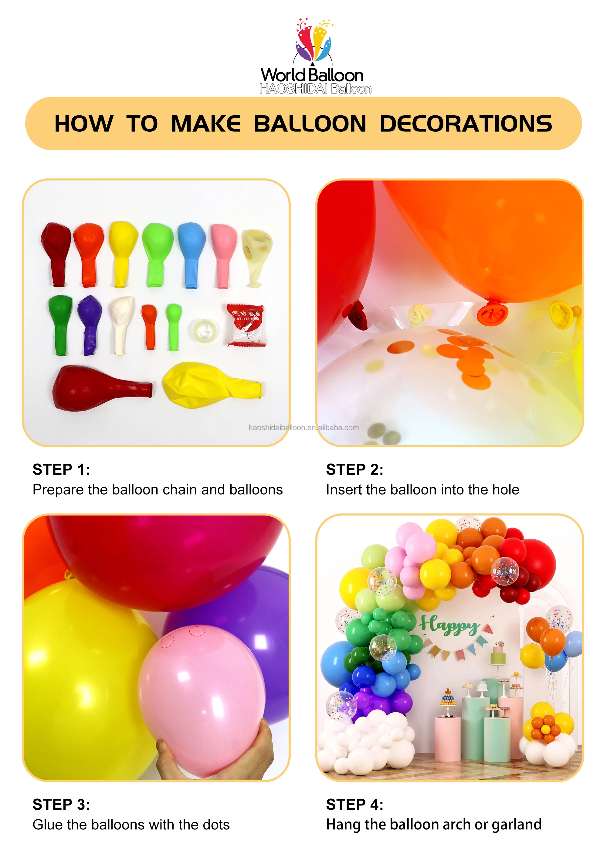 Happy Birthday Decoration Theme Set Balloon Party Decor