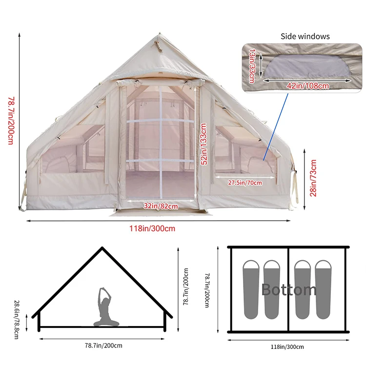 Best 4 Person Inflatable Camping Tent - Durable & Waterproof