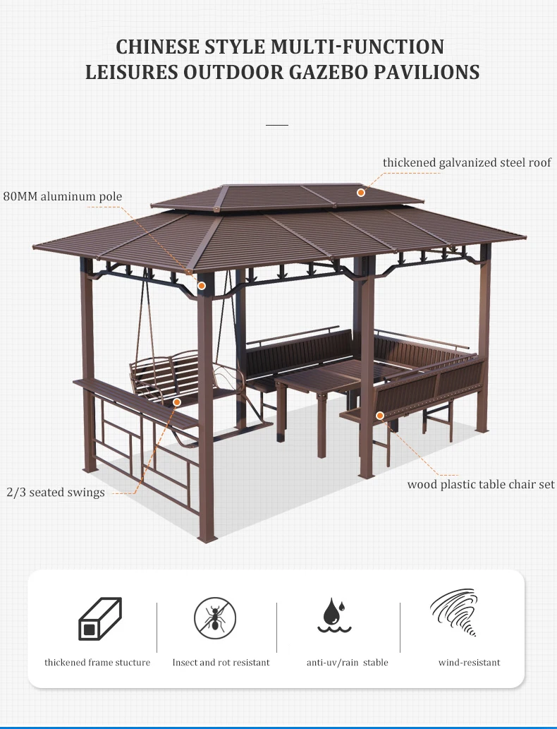 3x5 Backyard Tent Gazebo - Durable Aluminum Frame & Roof