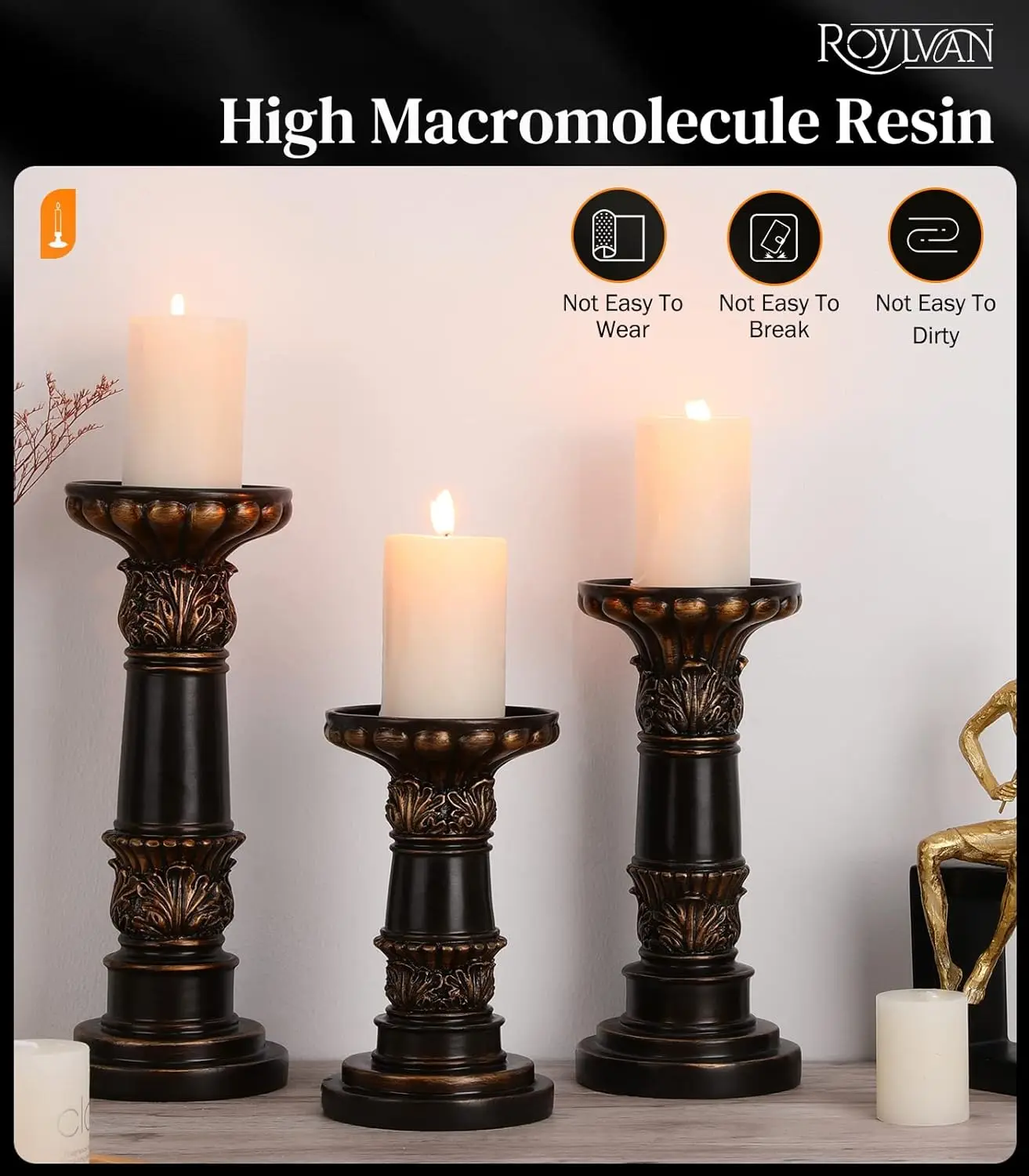 Custom Candle Holder Candlestick Black Vintage Tealight Candle Holder ...