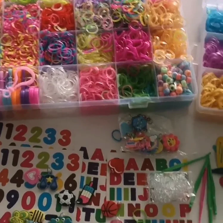 5000+ Rubber Loom Bands Starter Kit 40 Colors Loom Bands Kit For Diy ...
