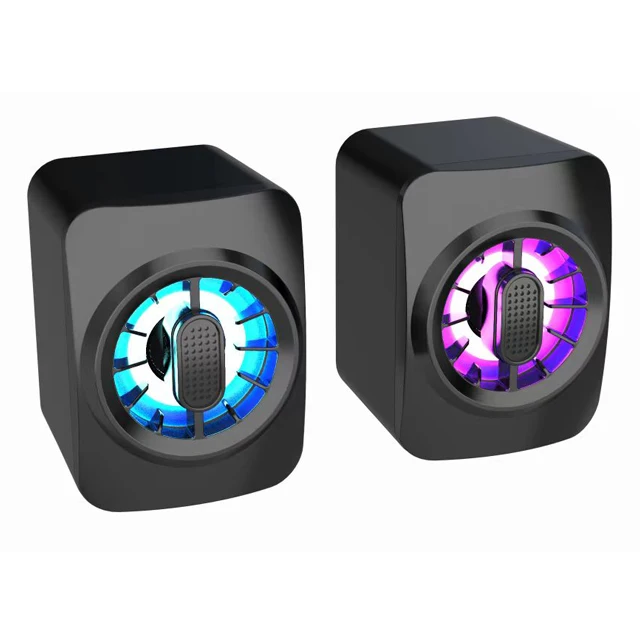 USB 2.0 Wired RGB Computer Speaker Theater Sound System Gaming LED ...